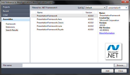 “Searchable Add Reference” dialog using Visual Studio 2010 Productivity Power Tool | Kunal Chowdhury